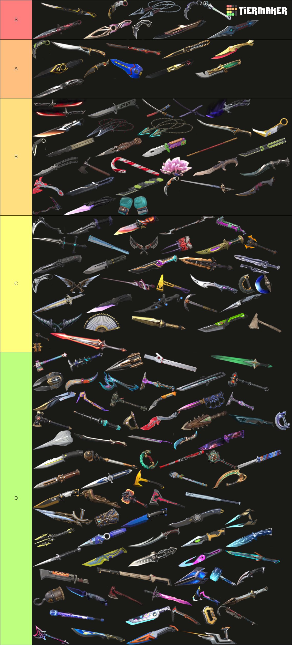 Valorant Melee / Knife Skins (June 2026) Tier List (Community Rankings ...