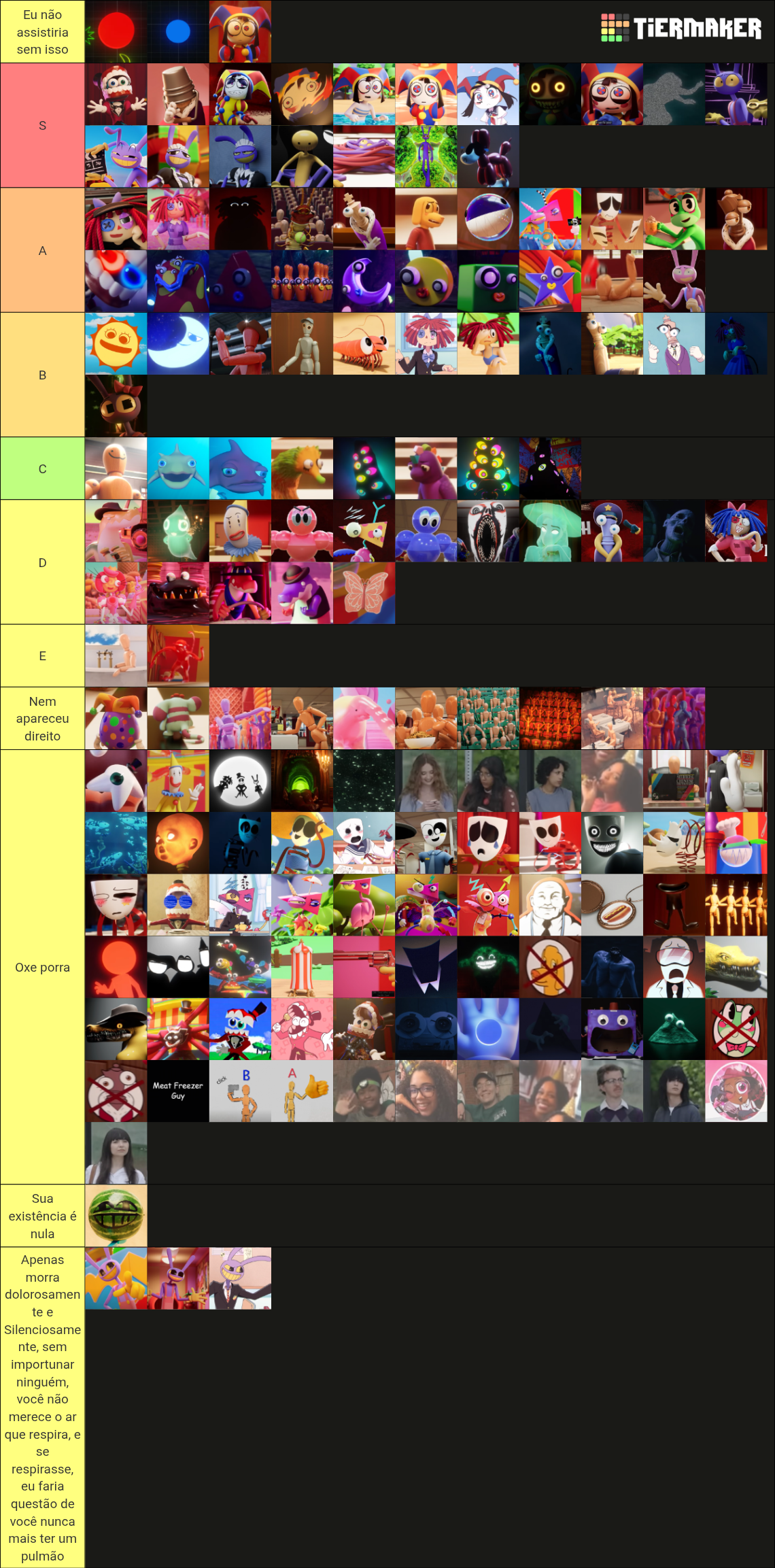 SPOILERS! Every Single TADC Character (Up to Episode Nine) Tier List ...