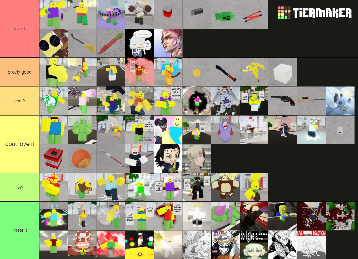 Jujutsu Shenanigans Characters/Items/Gamemodes (May. 2026) Tier List ...