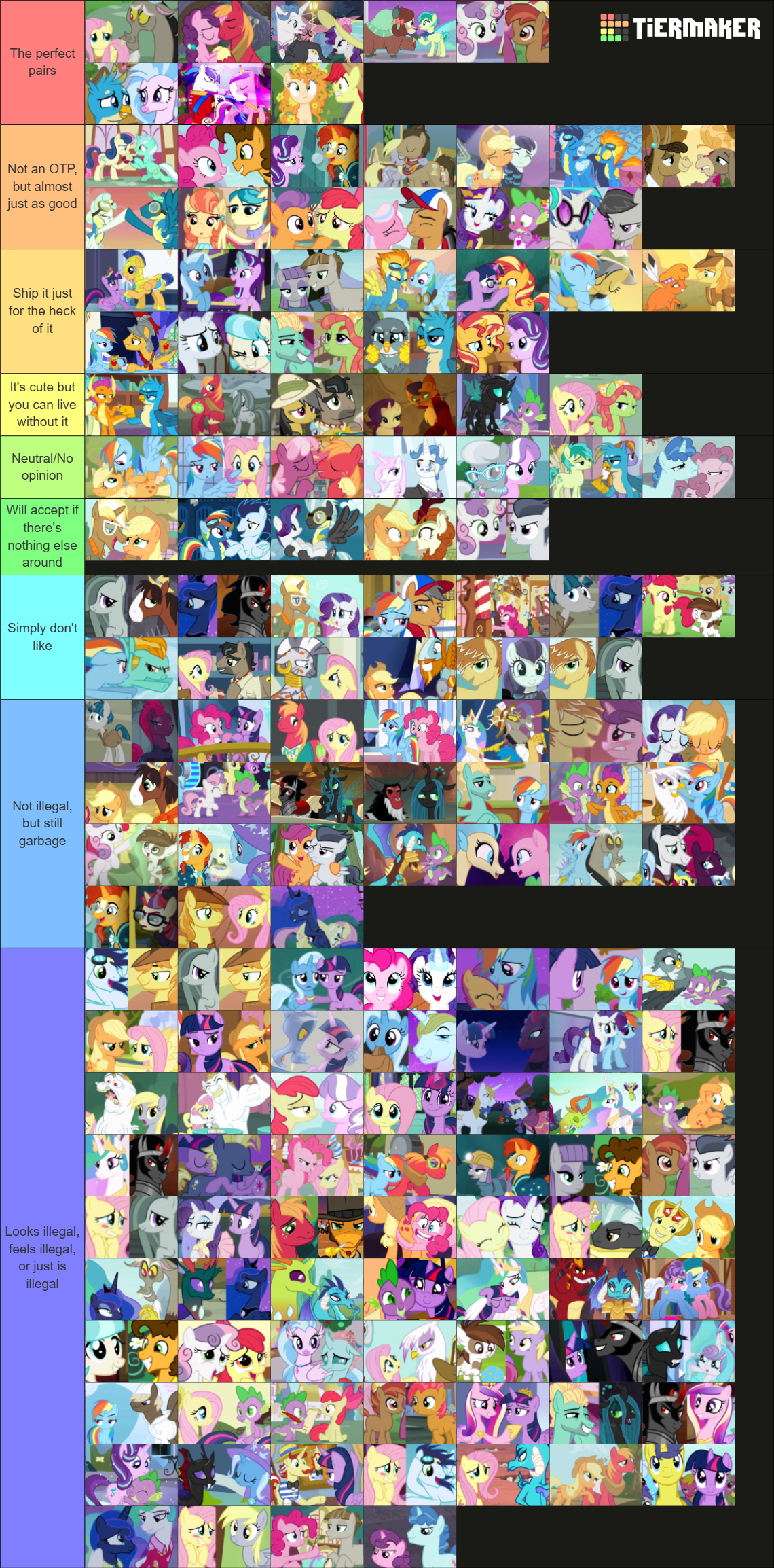 All MLP ships Tier List (Community Rankings) - TierMaker