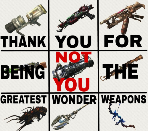 Create a Call of Duty Zombies wonder weapons Tier List - TierMaker