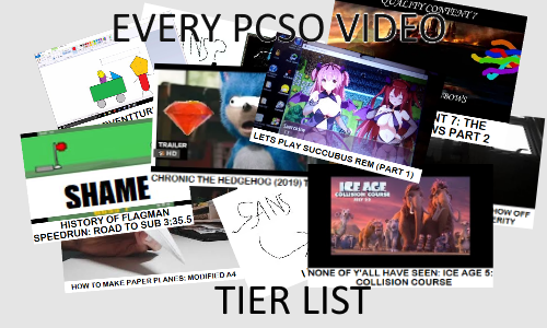 Create a Every PCSO Video (1/12/20) Tier List - TierMaker