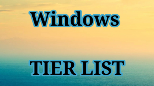 Create a Windows ! Tier List - TierMaker