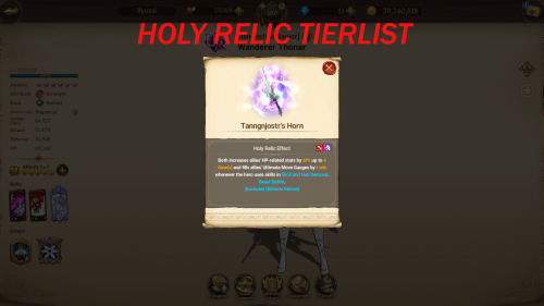 7DS GRAND CROSS || TIERLIST - HOLY RELICS Tier List (Community Rankings ...