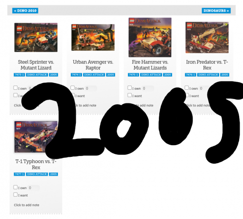 Create a All LEGO Dino 2010 sets Tier List - TierMaker