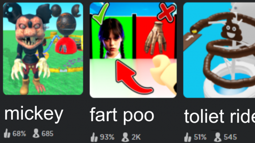 Create a bad games on roblox Tier List - TierMaker