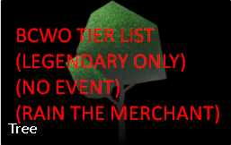 Create a BCWO LEGENDARY ITEM TIER LIST (RAIN , DROP ) ( NO EVENT ITEM ...