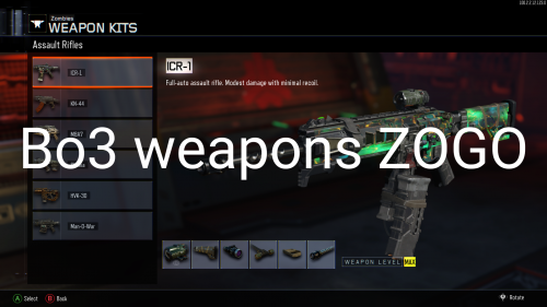 Create a Bo3 weapons ZOGO Tier List - TierMaker