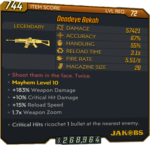 Create a Borderlands 3 All legendaries guns + purples and blues Tier ...