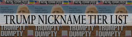 Create a Donald Trump Nicknames Tier List - TierMaker
