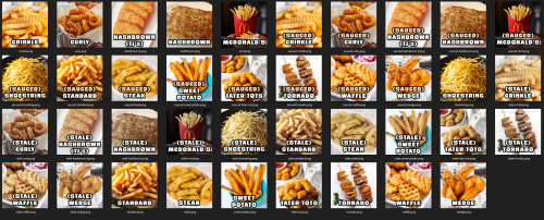 Create a Fries (Regular + Stale + Sauced Variants) Tier List - TierMaker