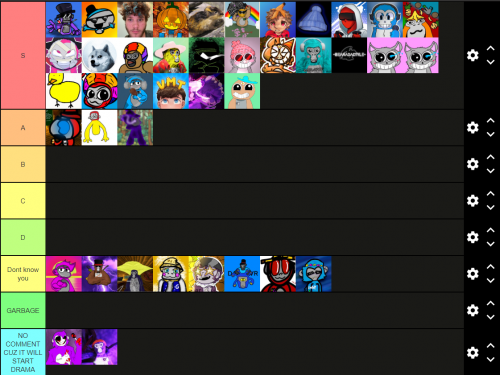 gorilla tag youtuber Tier List (Community Rankings) - TierMaker