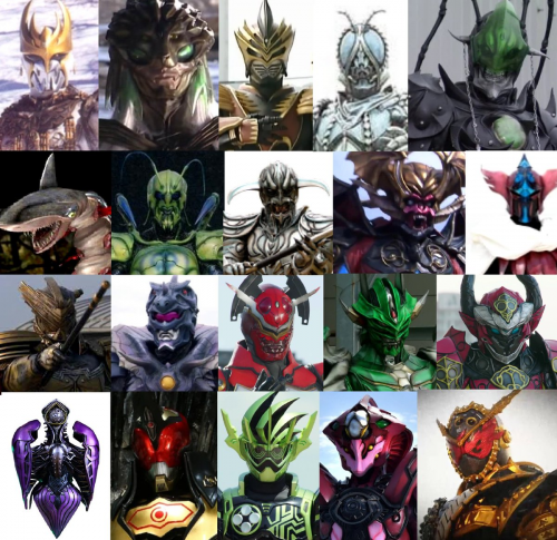 Create a Kamen Rider Primary Villains (Ichigou - Revice) Tier List ...