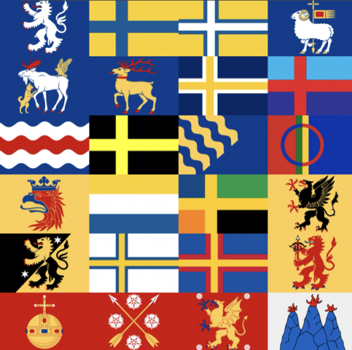 Create a Landskapsflaggor/Regional Swedish flags Tier List - TierMaker