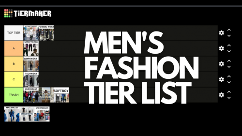 Create a Men's Fashion Aesthetics Tier List - TierMaker