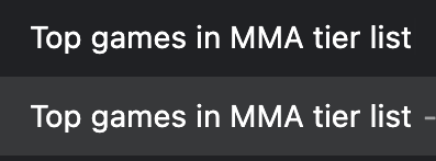 Create a MMA top games Tier List - TierMaker