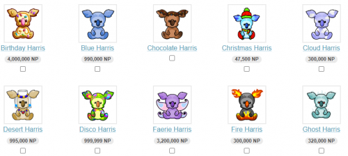 Create a Neopets Harris Petpet Colors Tier List - TierMaker