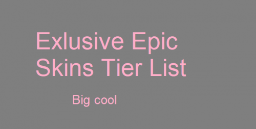 Overwatch Exclusive Epic Skins Tier List (Community Rankings) - TierMaker