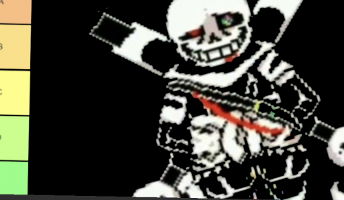 Create a Sans aus Tier List - TierMaker