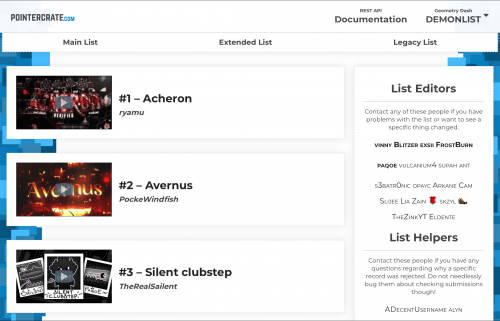 Create a Top 10 geometry dash demons Tier List - TierMaker