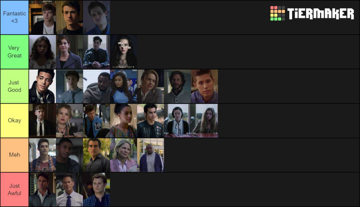 13 Reasons Why Characters ! Tier List (Community Rankings) - TierMaker