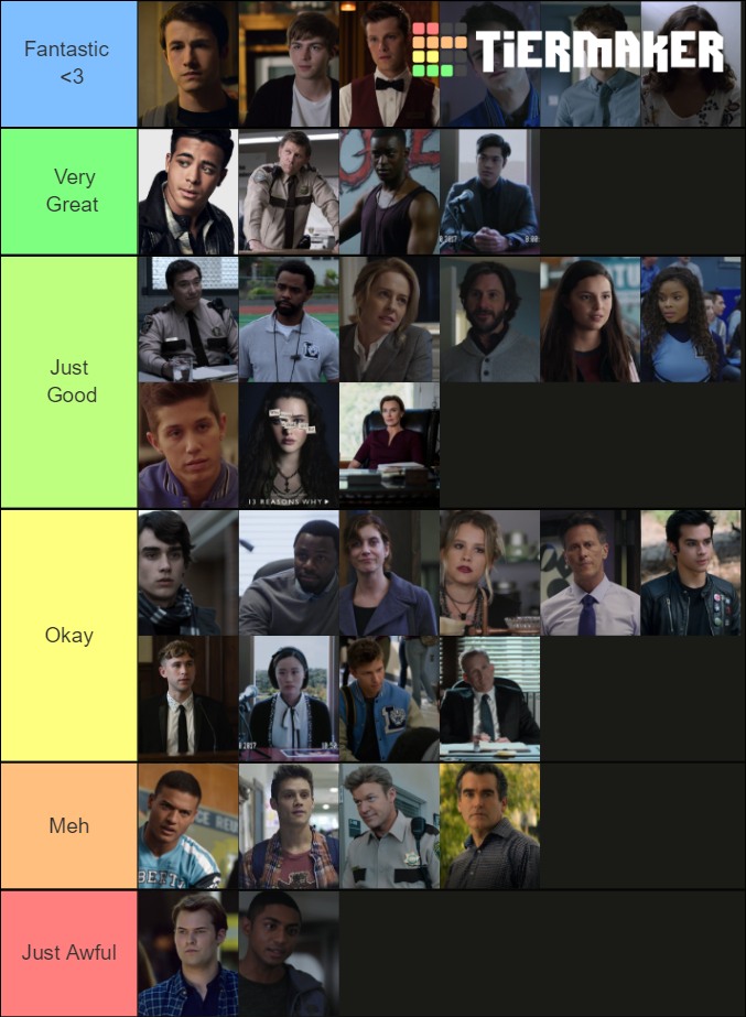 13 Reasons Why Characters ! Tier List (Community Rankings) - TierMaker