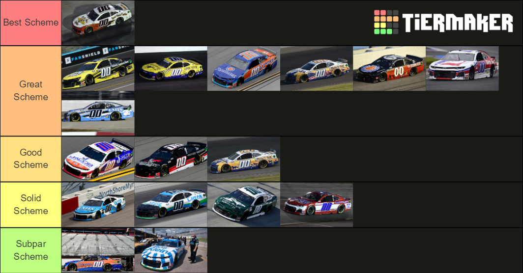 2020 Star Com Racing Paint Schemes Tier List (Community Rankings ...