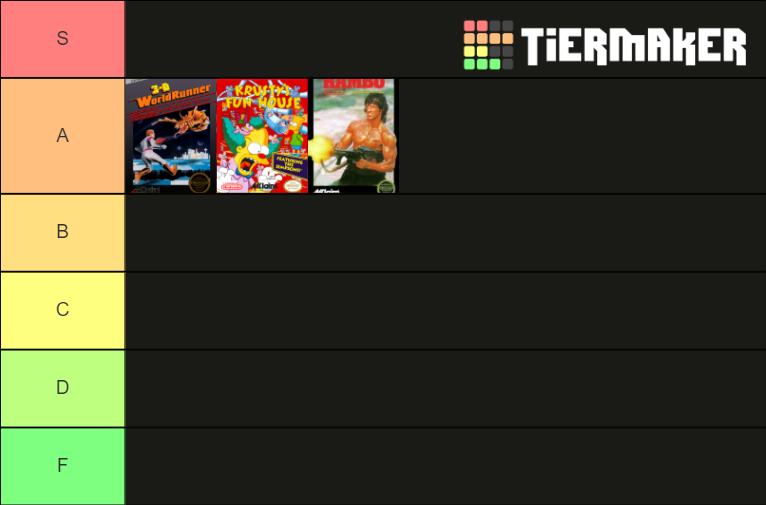 Acclaim NES Games Tier List (Community Rankings) - TierMaker
