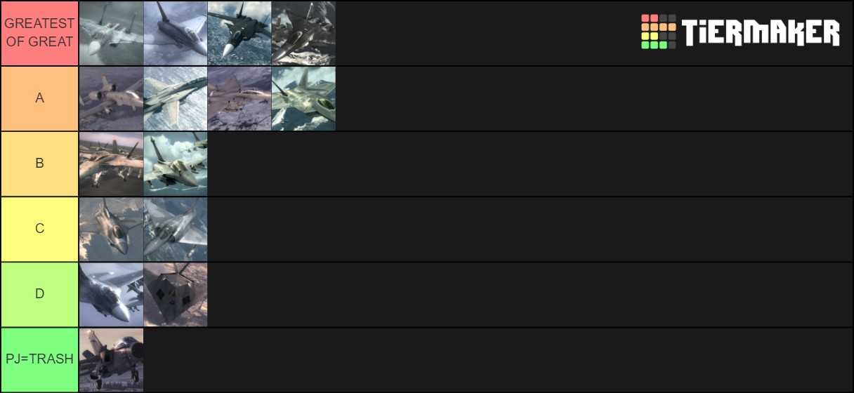 Ace Combat 6 Plane Tier List (Community Rankings) - TierMaker