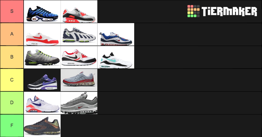 Air Max Tier List (Community Rankings) - TierMaker