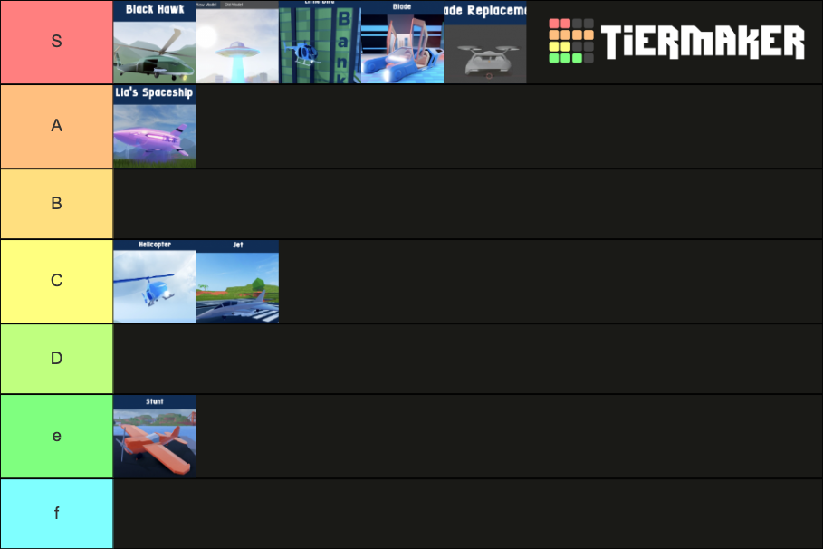 aircraft jailbreak Tier List (Community Rankings) - TierMaker