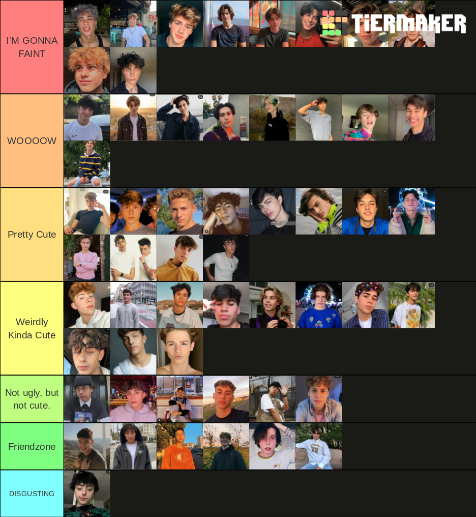 All famous tik tok boys Tier List (Community Rankings) - TierMaker
