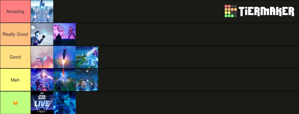 All Fortnite Live Events Tier List (Community Rankings) - TierMaker