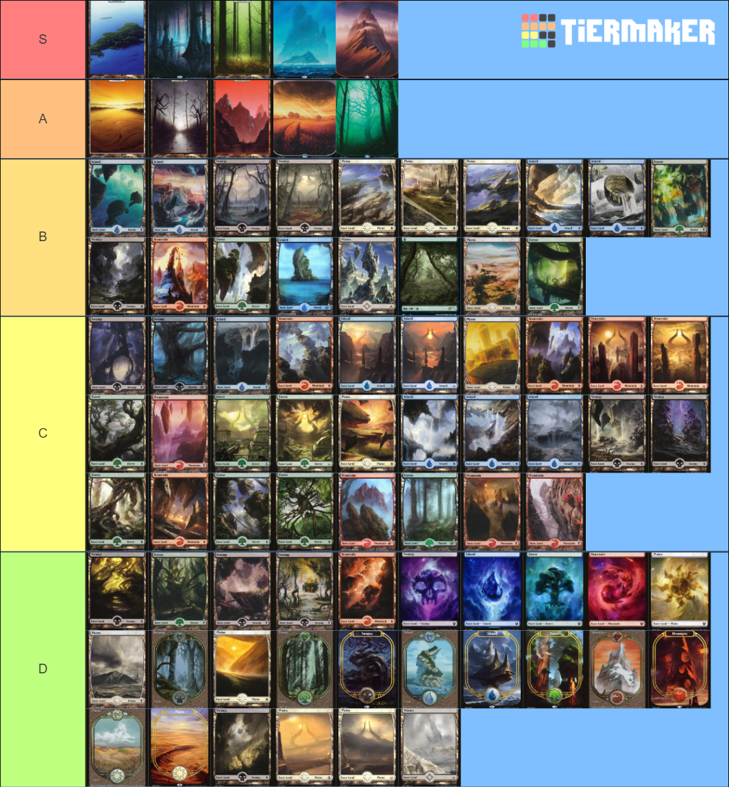All Full Art Basic Lands Tier List (Community Rankings) - TierMaker