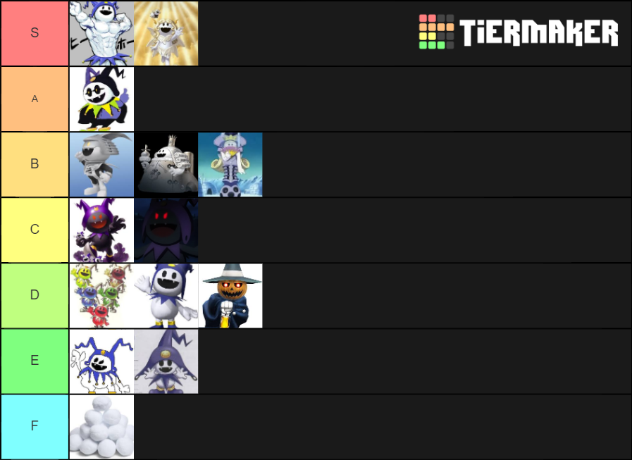 All jack FROST'S ranked Tier List (Community Rankings) - TierMaker