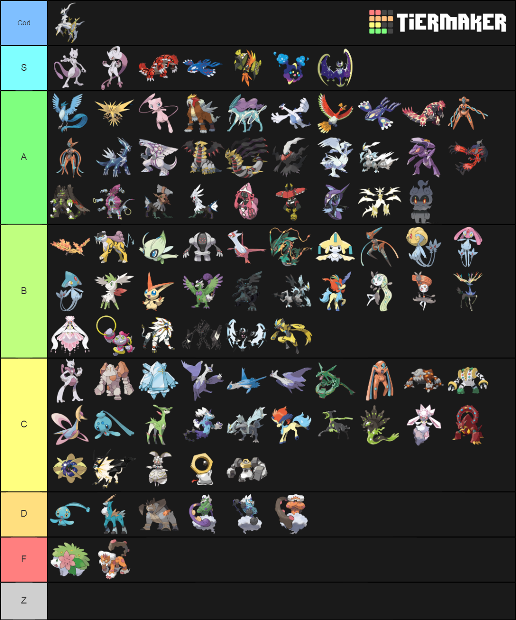 all legendary pokemon Tier List (Community Rankings) - TierMaker