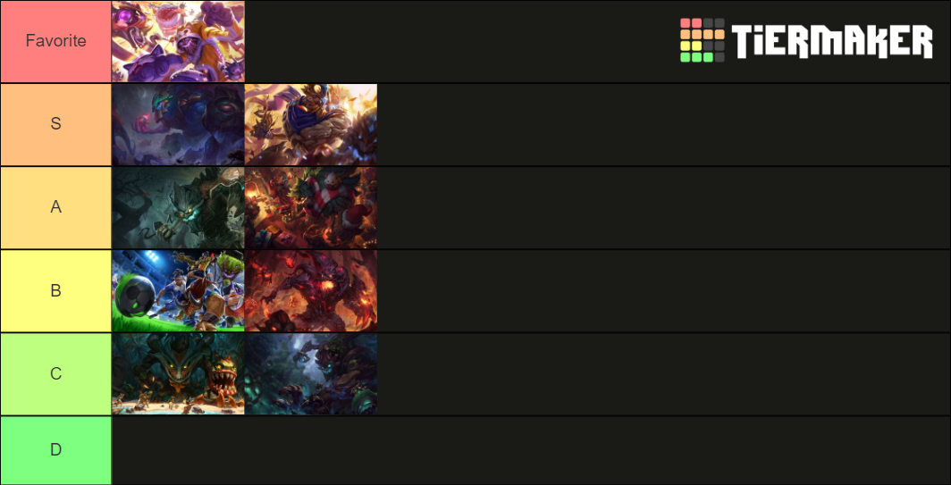 All Maokai skins Tier List (Community Rankings) - TierMaker