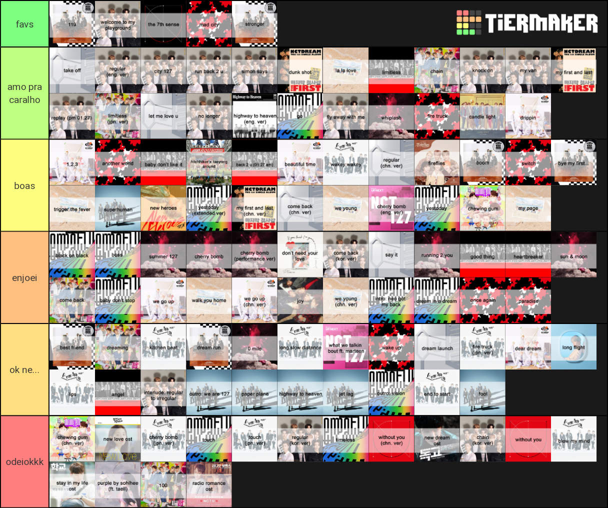 all of ncts discography Tier List (Community Rankings) - TierMaker