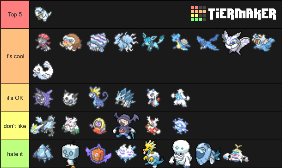 All Pokemon Ice (Gen 8) Tier List (Community Rankings) - TierMaker