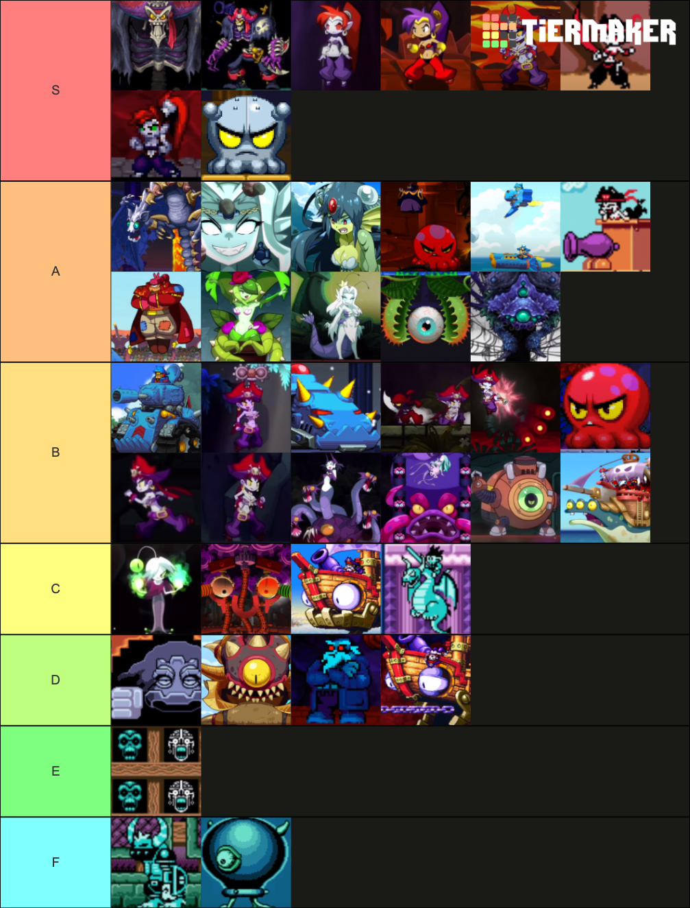 All Shantae Bosses Tier List (Community Rankings) - TierMaker