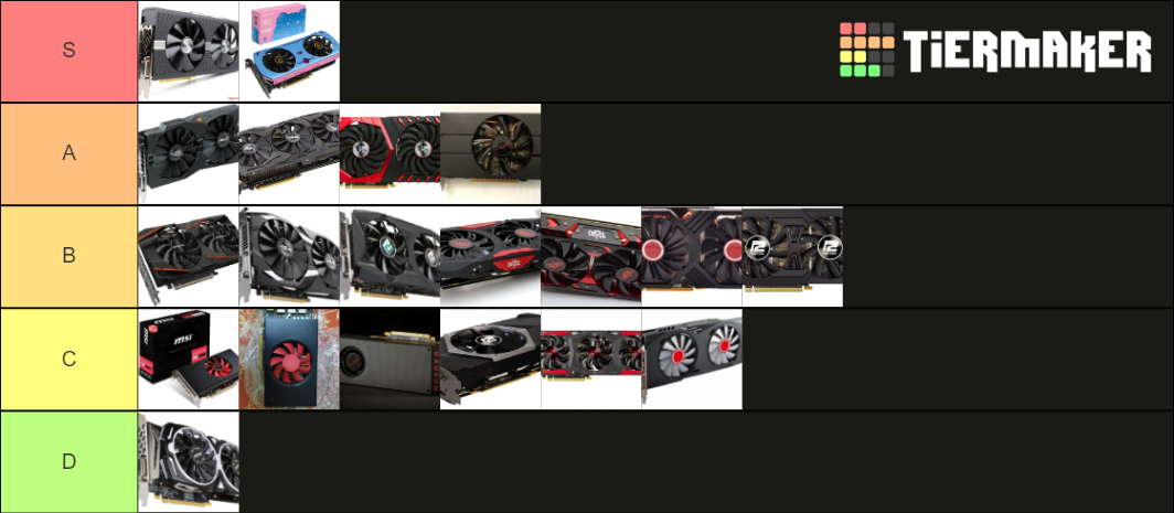 AMD RX Cards Tier List (Community Rankings) - TierMaker