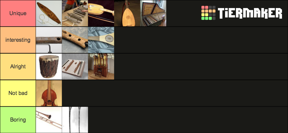 Ancient, Medieval, and Renaissance Instrument List Tier List (Community ...