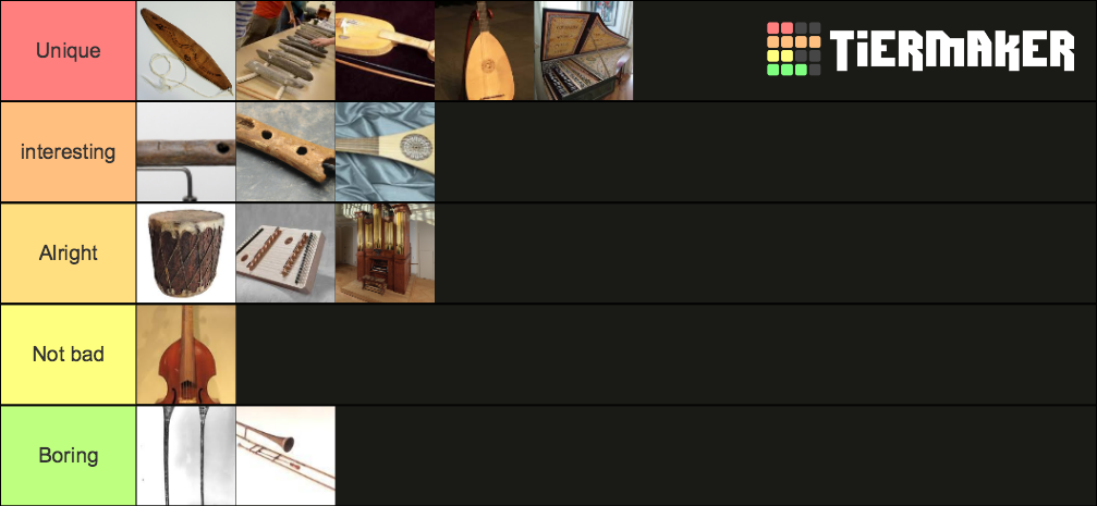 Ancient, Medieval, and Renaissance Instrument List Tier List (Community ...
