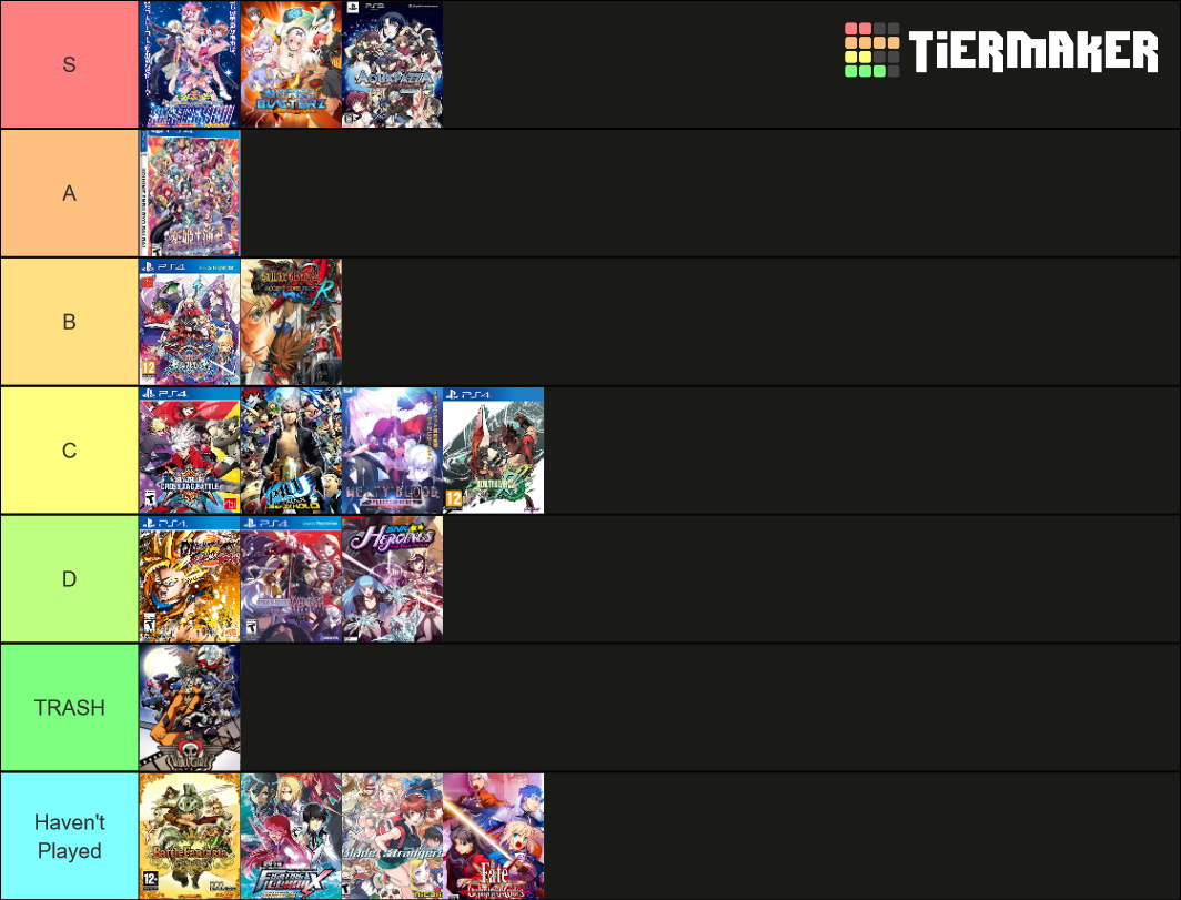 Anime Fighting Game Tier List (Community Rankings) - TierMaker