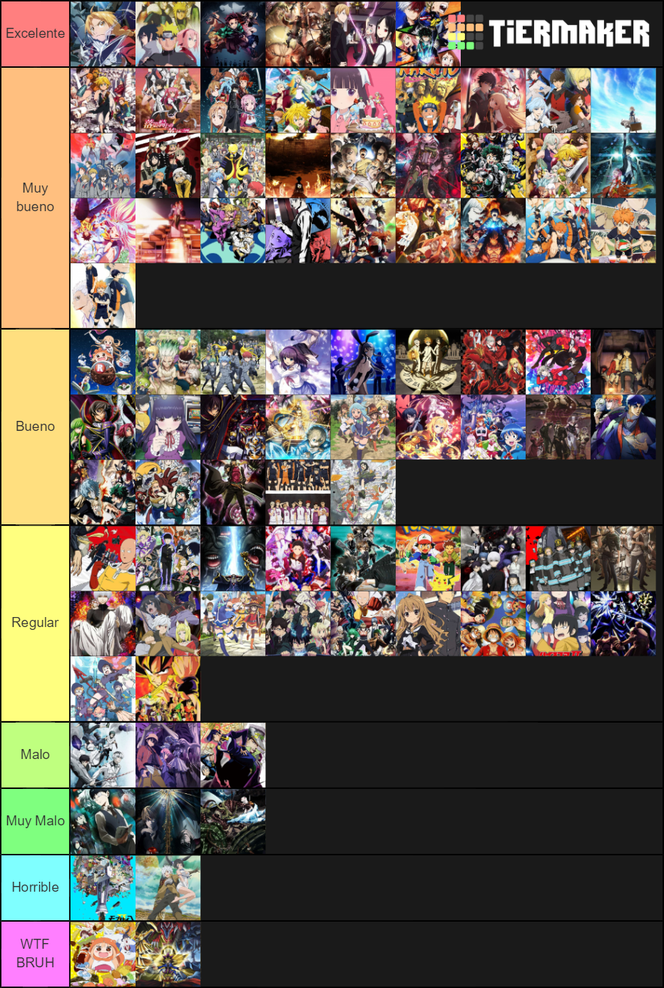 Anime OPs Tier List (Community Rankings) - TierMaker