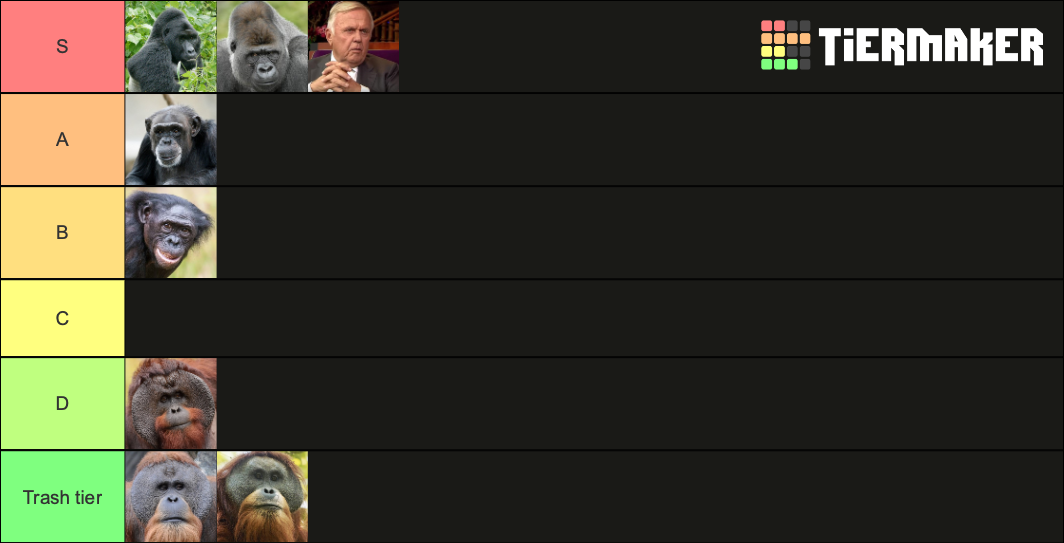 Ape Tier List (Community Rankings) - TierMaker