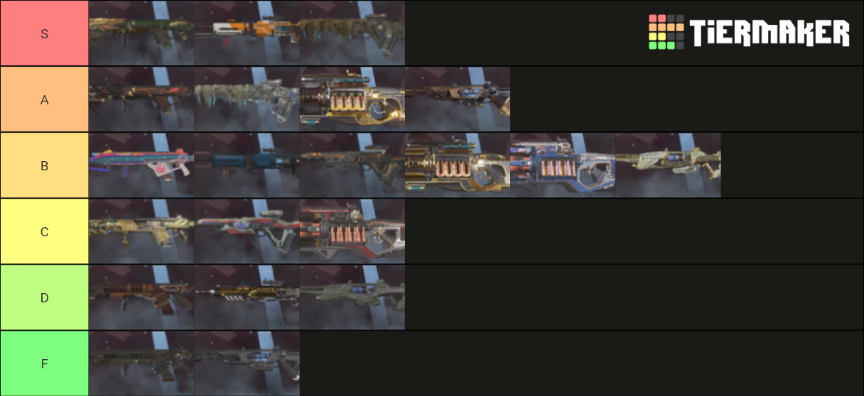 Apex Legends Legendary Weapon Skins - Sniper Rifles Tier List (Community Rankings) - TierMaker