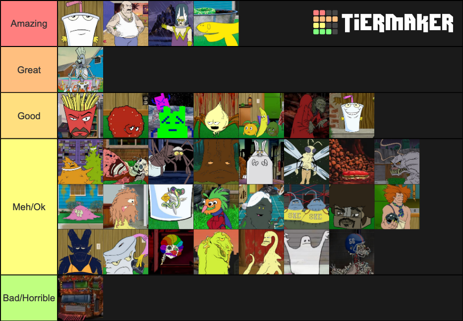 Aqua Teen Hunger Force Characters Tier List (Community Rankings ...