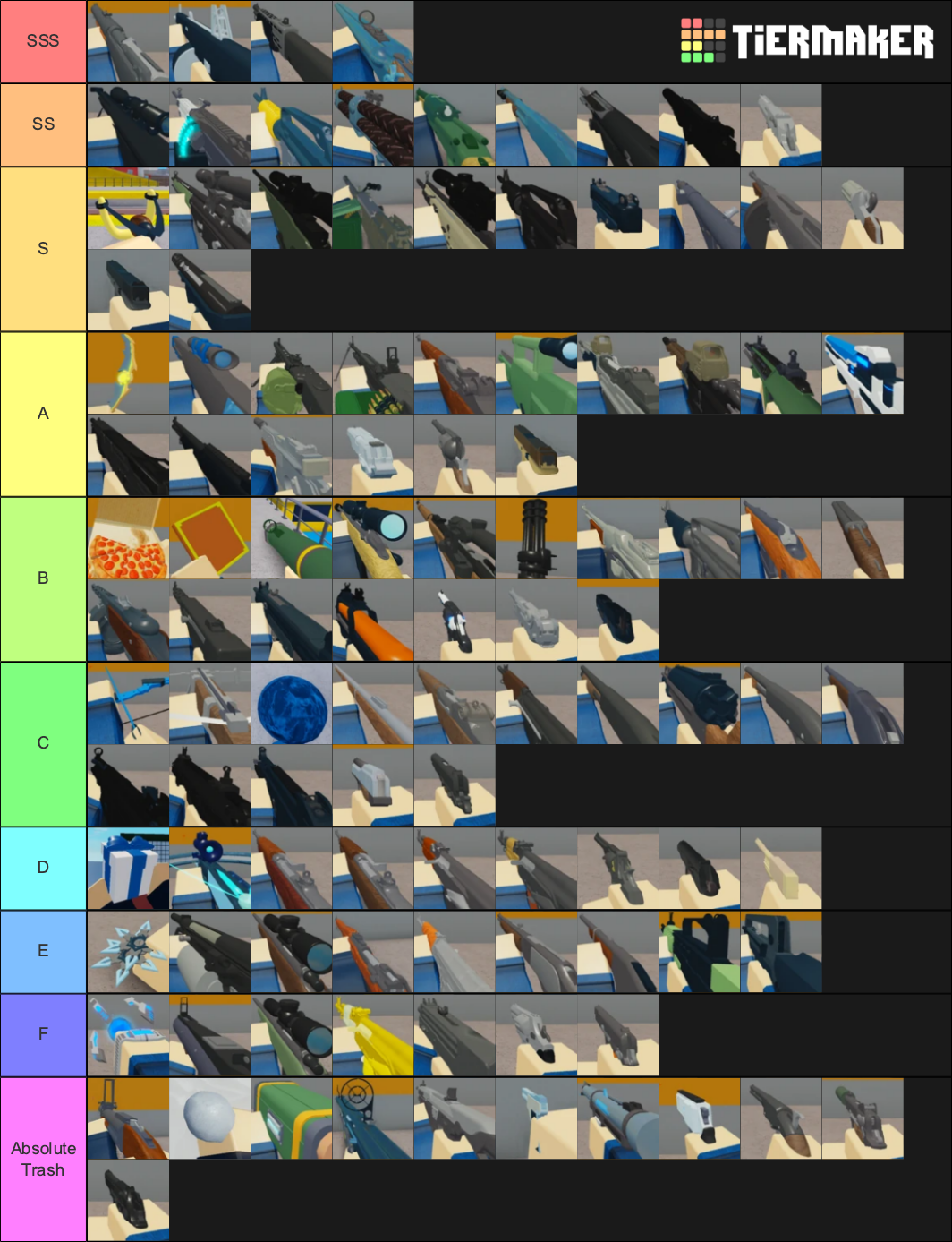 Arsenal Gun Tierlist Tier List (Community Rankings) - TierMaker
