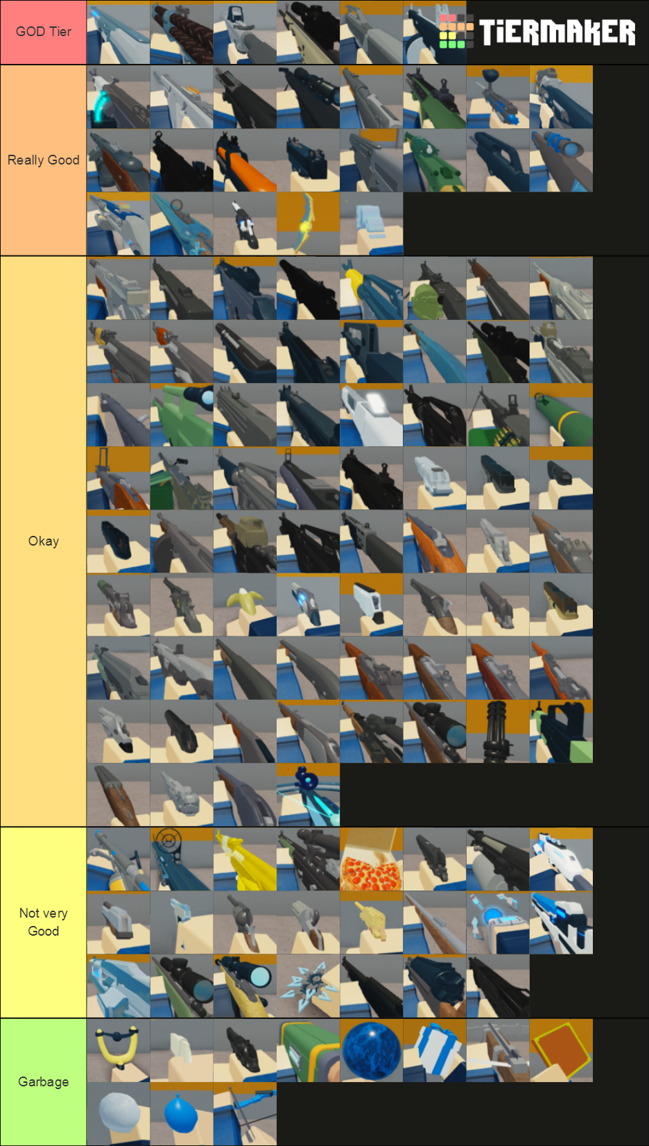 Arsenal Guns Tier List (Community Rankings) - TierMaker